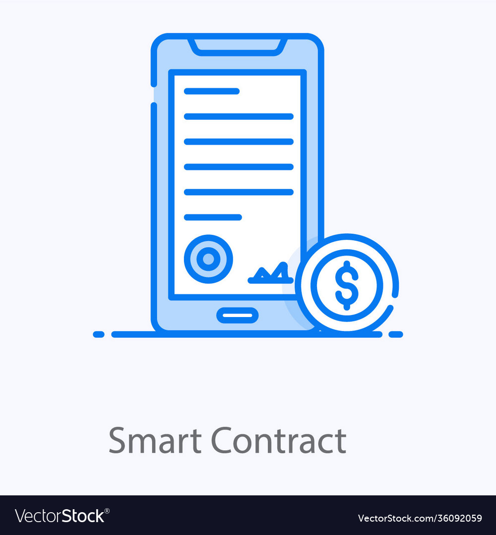 Smart contract Royalty Free Vector Image - VectorStock