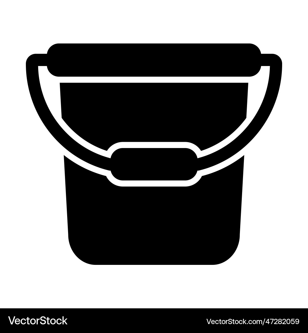 Water bucket glyph icon for personal Royalty Free Vector