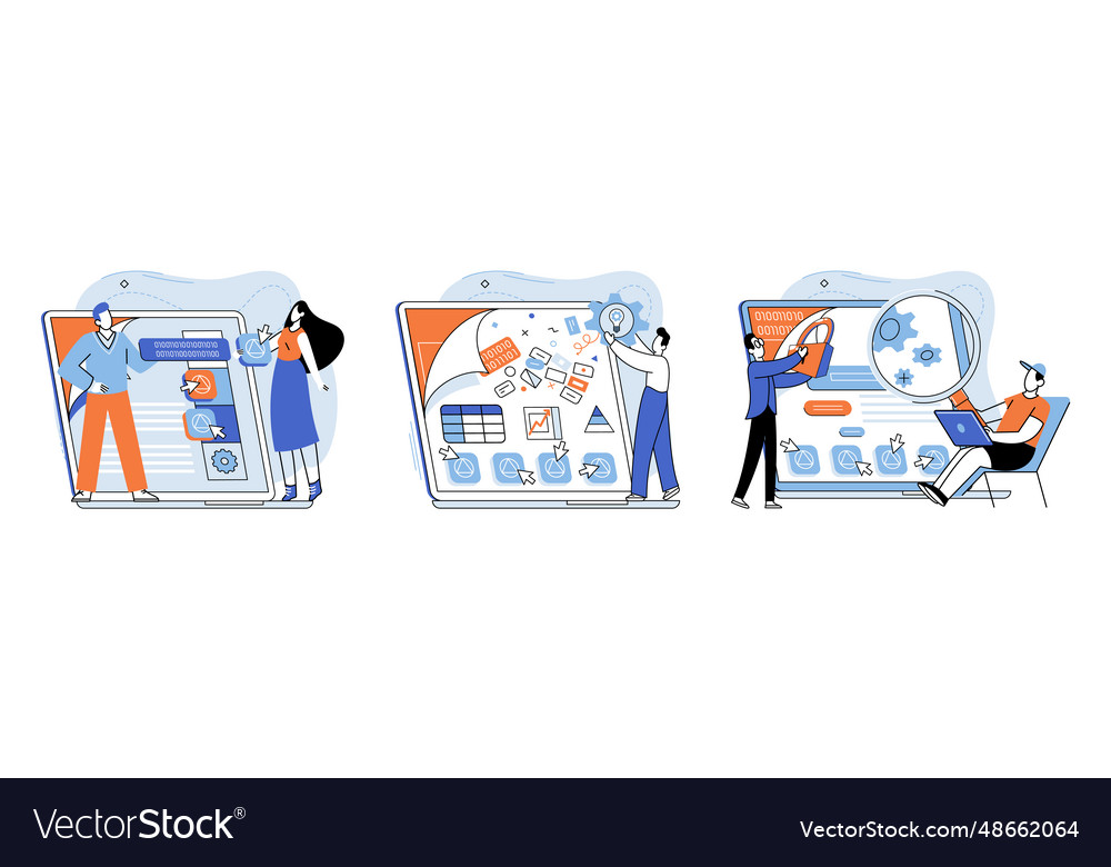 Application Testing Metaphor Software Royalty Free Vector