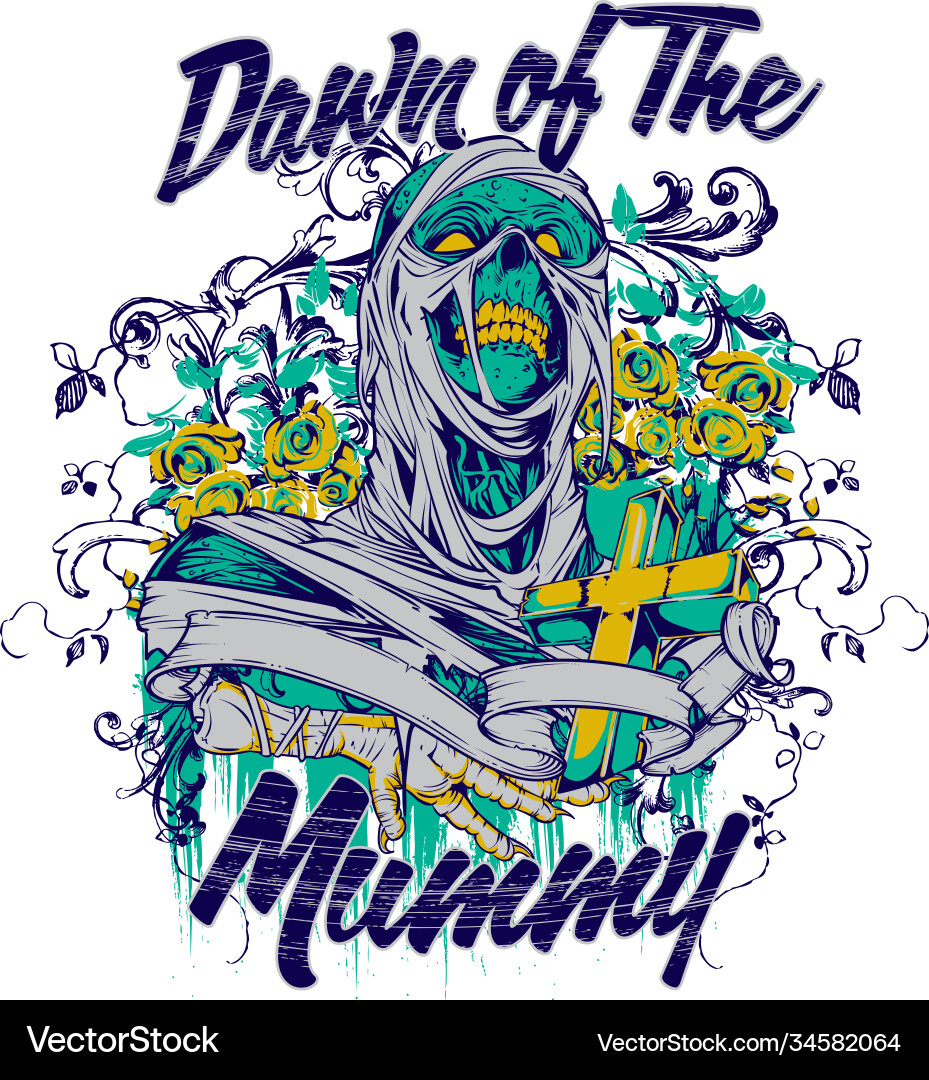 Dawn mummy Royalty Free Vector Image - VectorStock