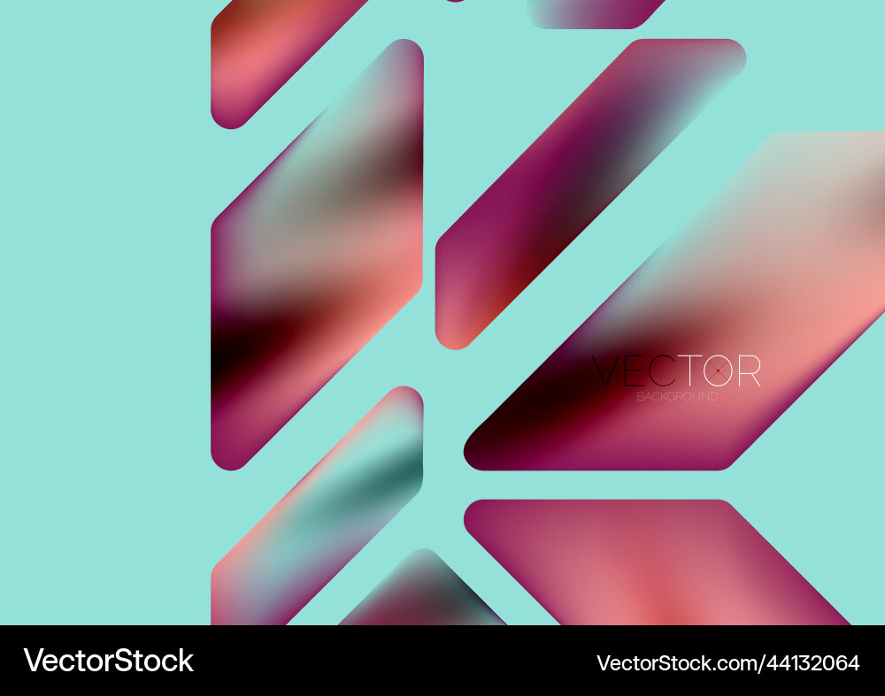 Fluid color dynamic geometric shapes abstract Vector Image