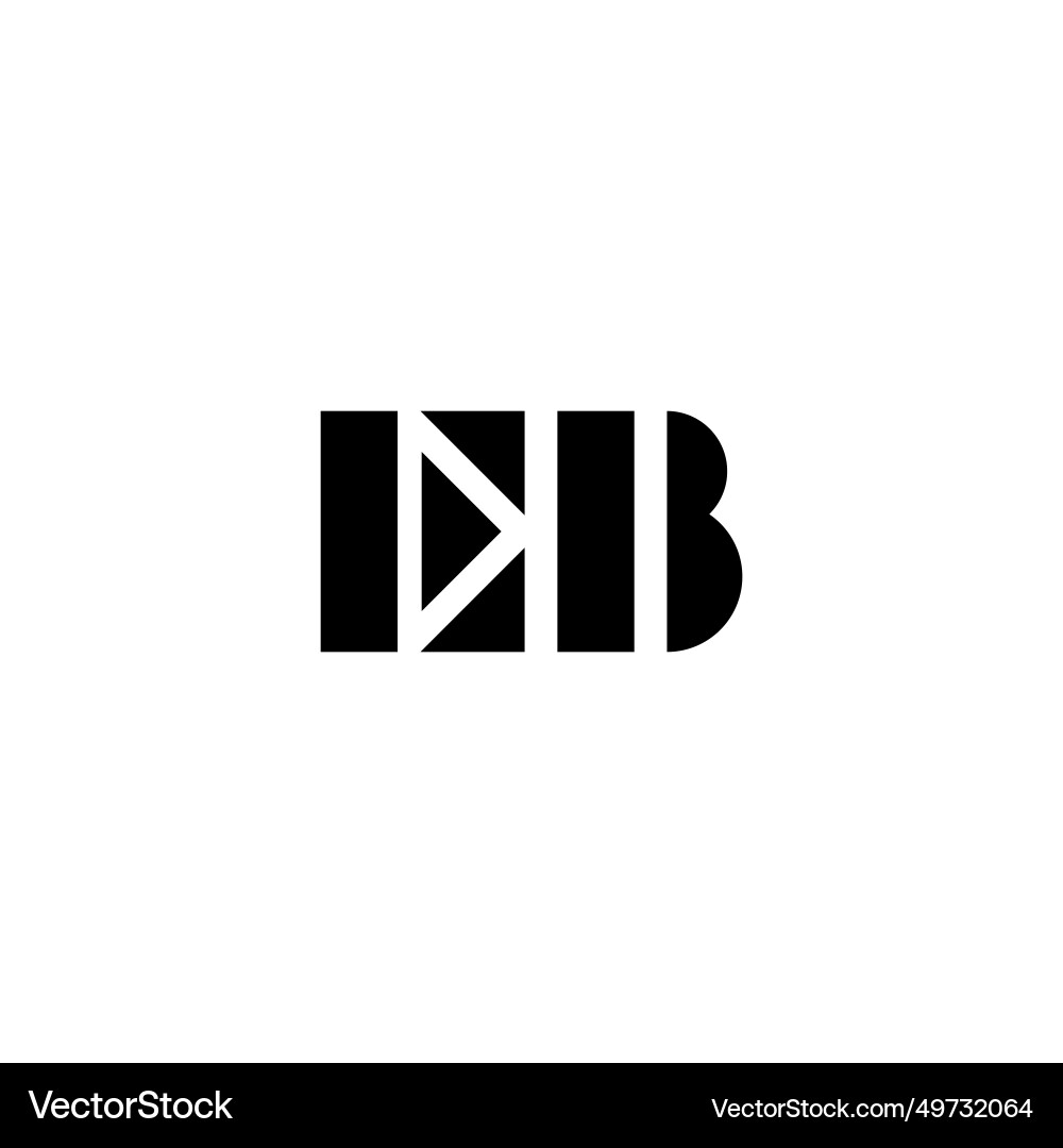 Letter unique modern geometric symbol simple Vector Image