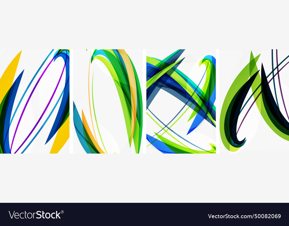 Abstract colorful wave posters for wallpaper Vector Image