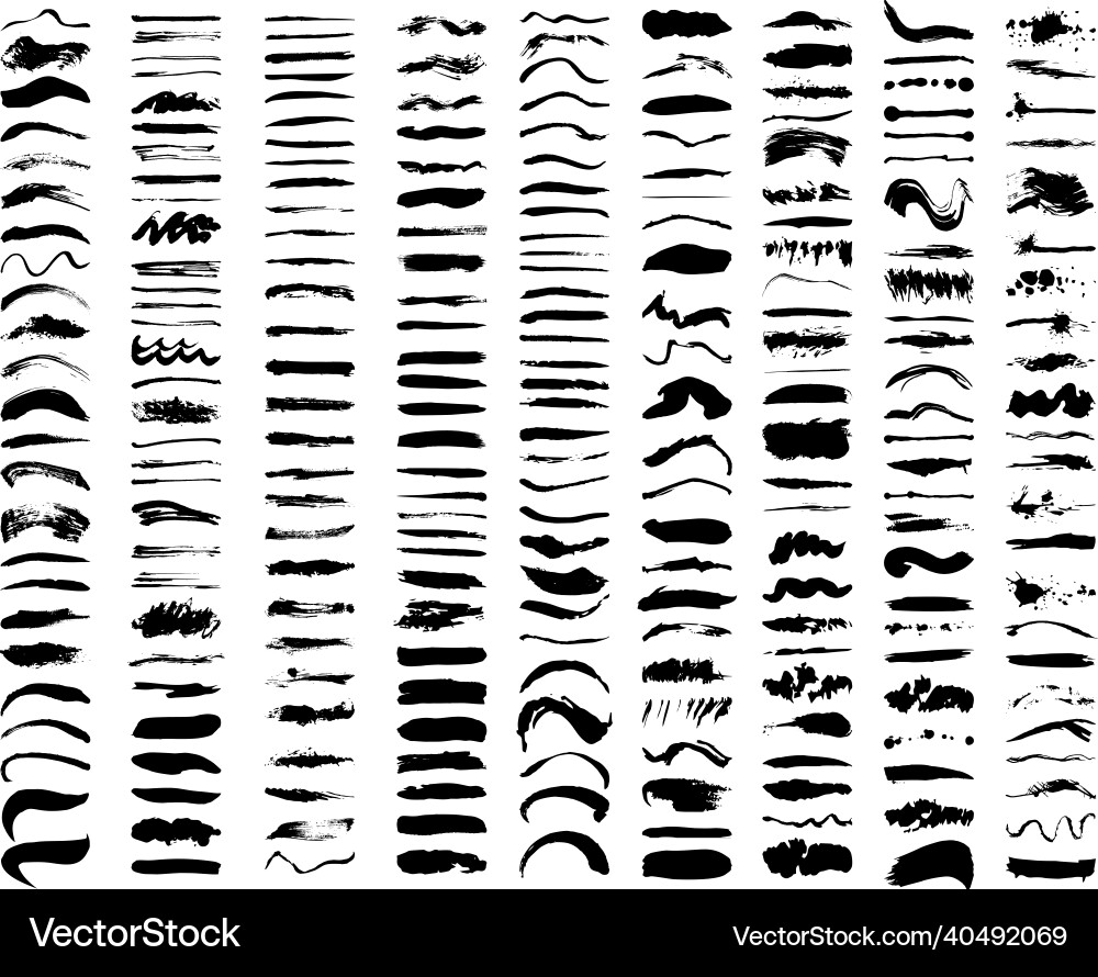 Brushes collection Royalty Free Vector Image - VectorStock