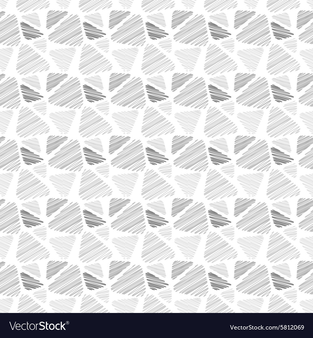 Seamless pattern of triangles in sketch style Vector Image