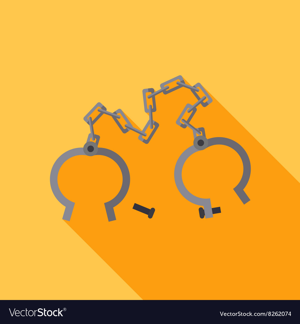 Flat shackles open Royalty Free Vector Image - VectorStock