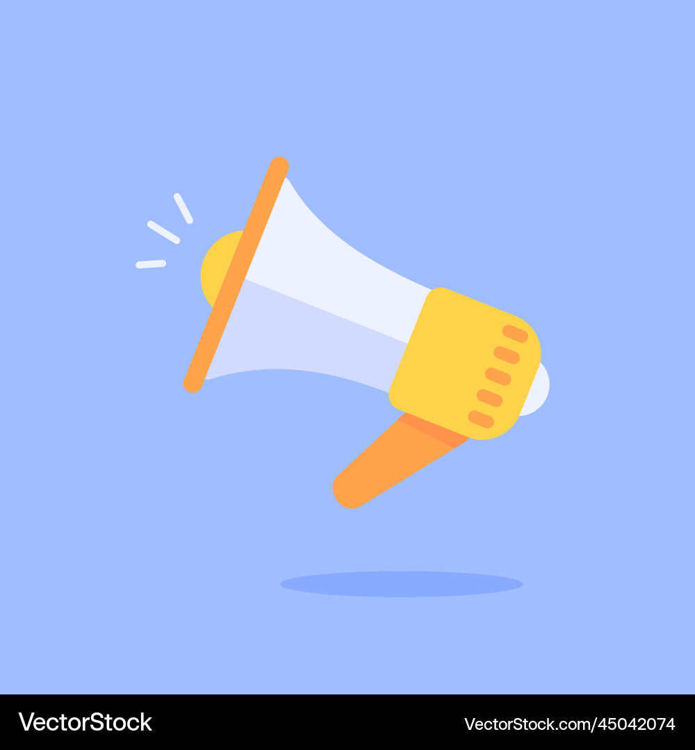 Megaphone broadcasting speaker icon make a loud Vector Image