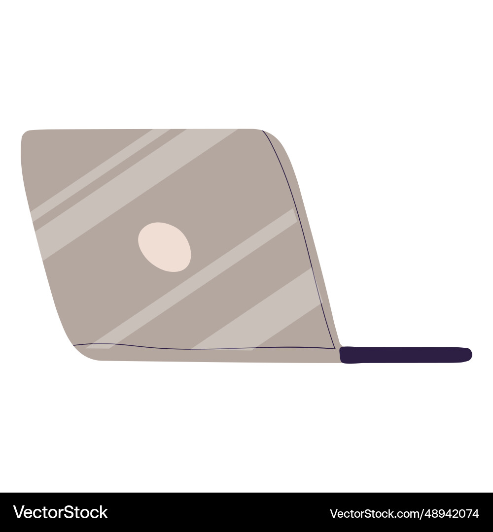 Open laptop hand drawn Royalty Free Vector Image