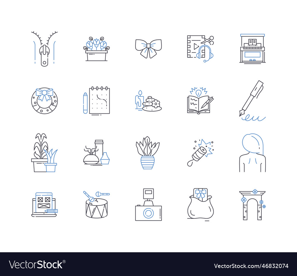 Unique Creation Line Icons Collection Innovation Vector Image