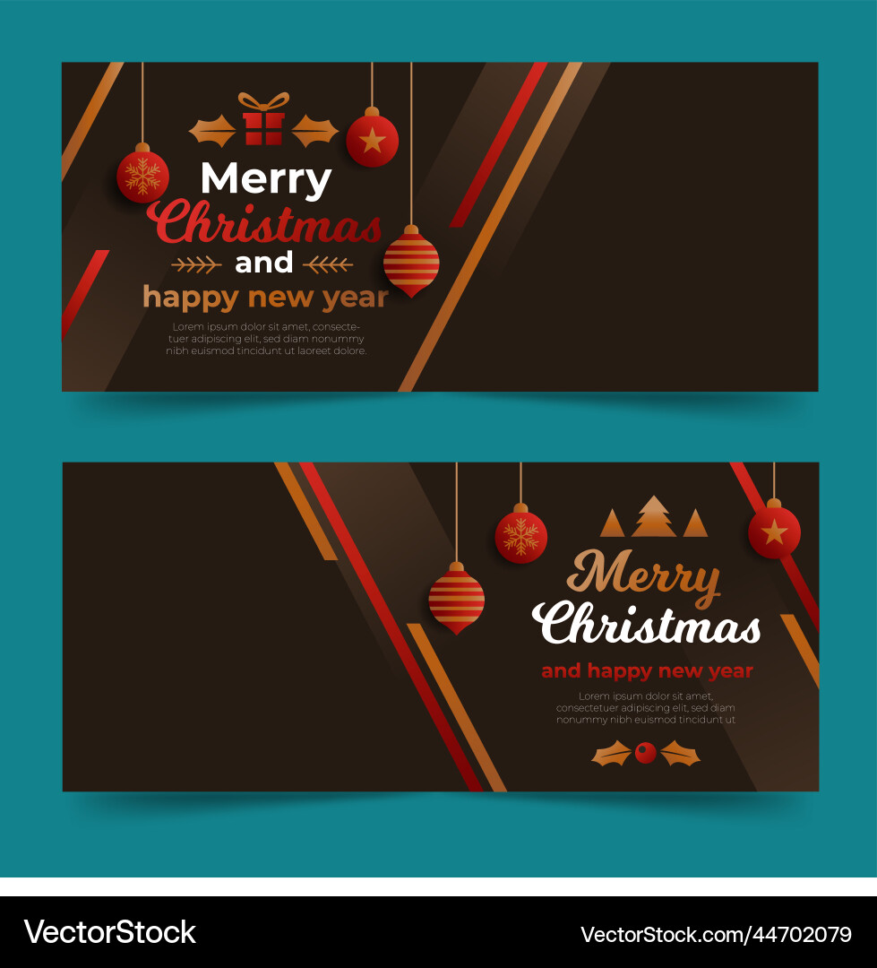 Christmas banners happy new year design Royalty Free Vector