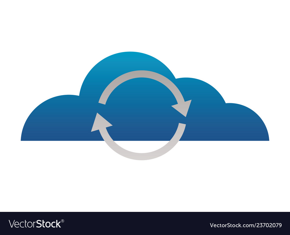 Cloud computing reload data Royalty Free Vector Image