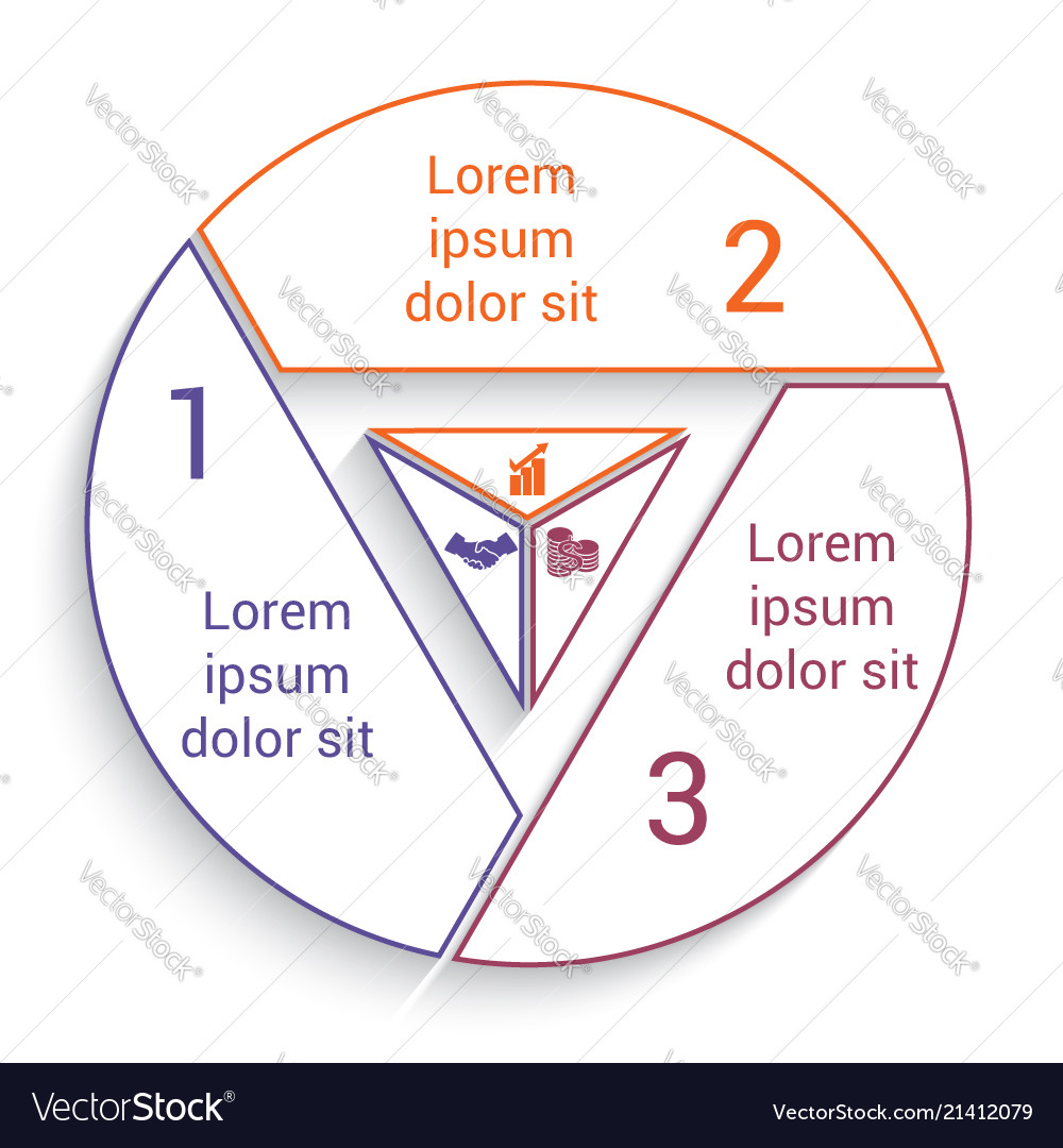 Template for info-grapchics 3 cyclic processes Vector Image Template for info-grapchics 3 cyclic processes Vector Image