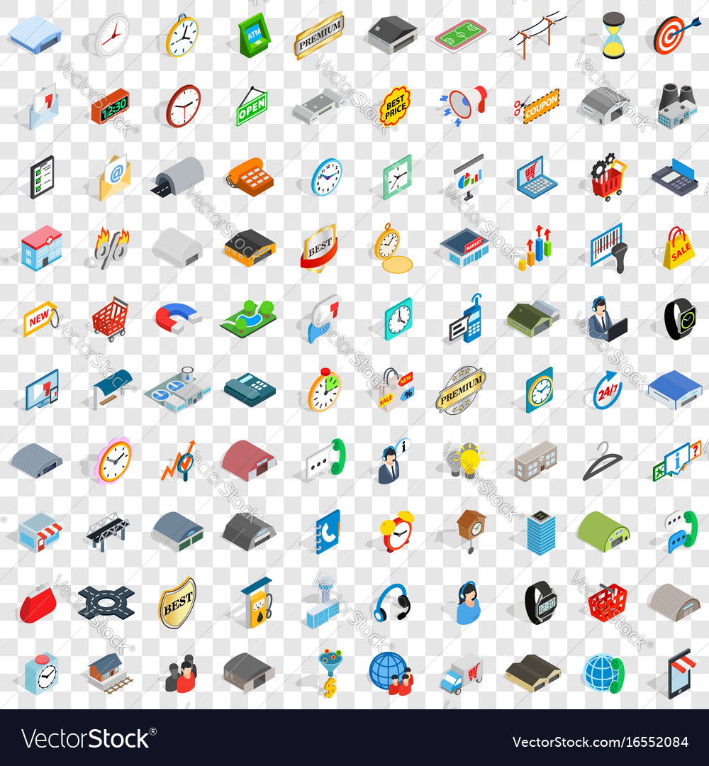 100 logistics icons set isometric 3d style Vector Image 100 logistics icons set isometric 3d style Vector Image