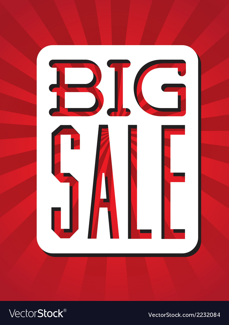 Big sale design over red background Royalty Free Vector Big sale design over red background Royalty Free Vector