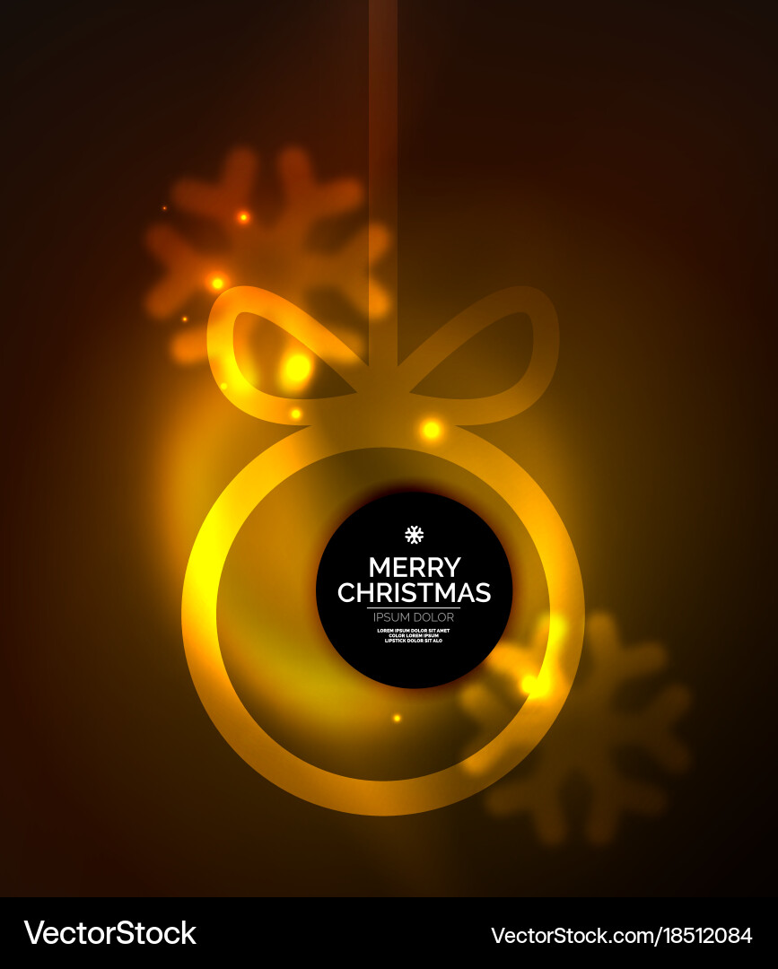 Christmas baubles magic dark background Royalty Free Vector