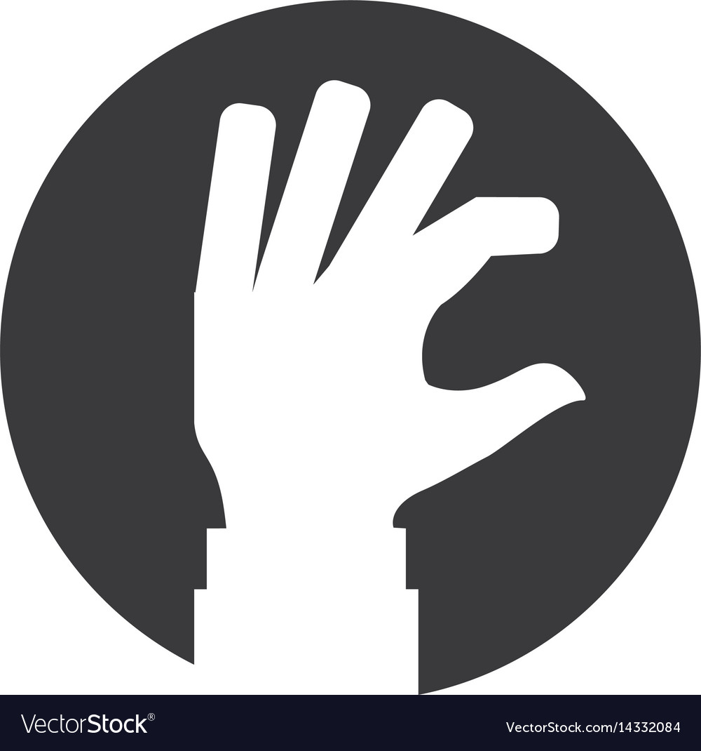 Hand gesturing symbol Royalty Free Vector Image