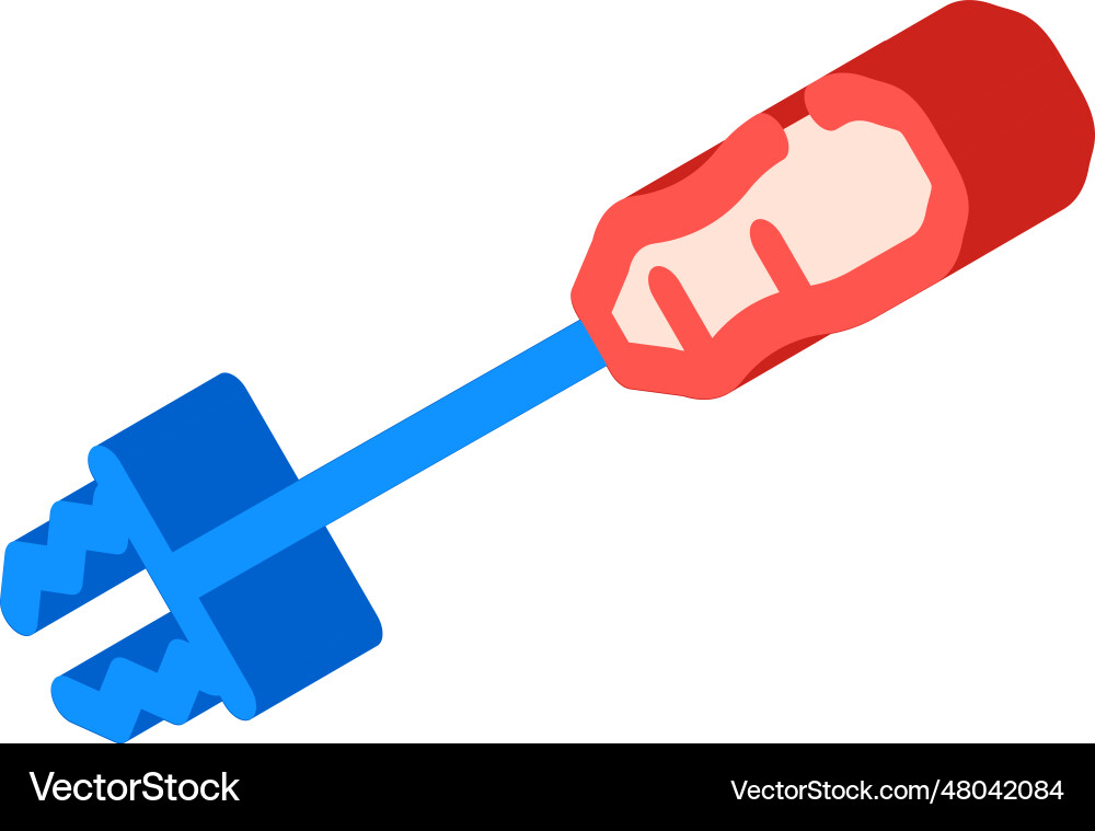 Marshmallow roasting sticks isometric icon Vector Image