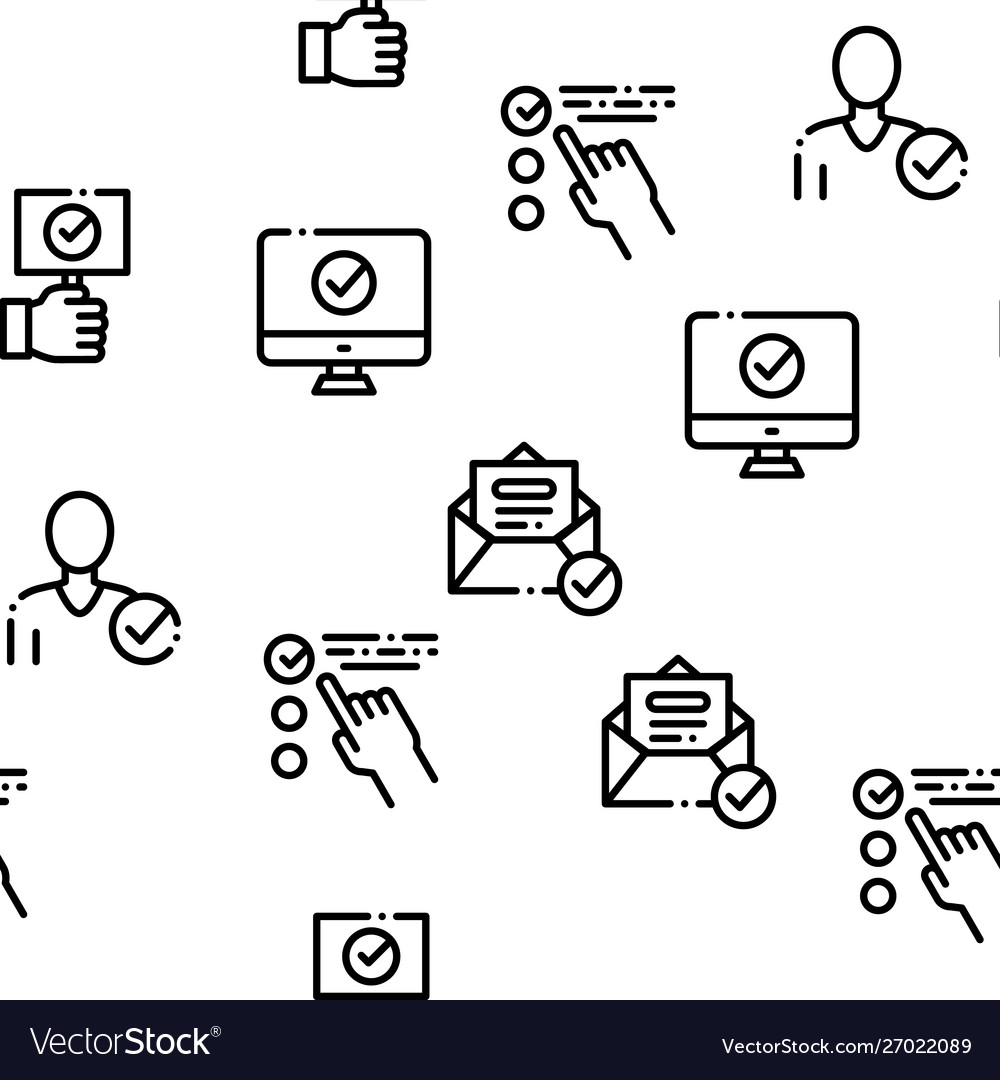 Approved seamless pattern Royalty Free Vector Image