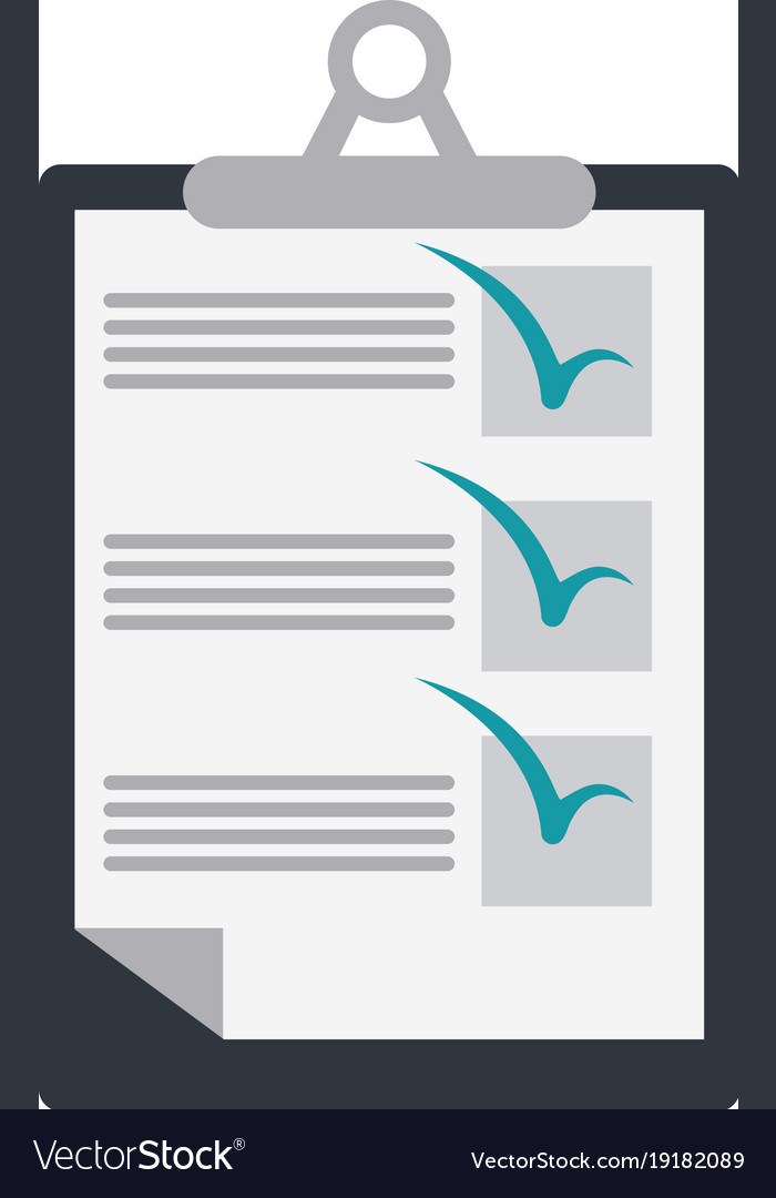 Checklist board document Royalty Free Vector Image