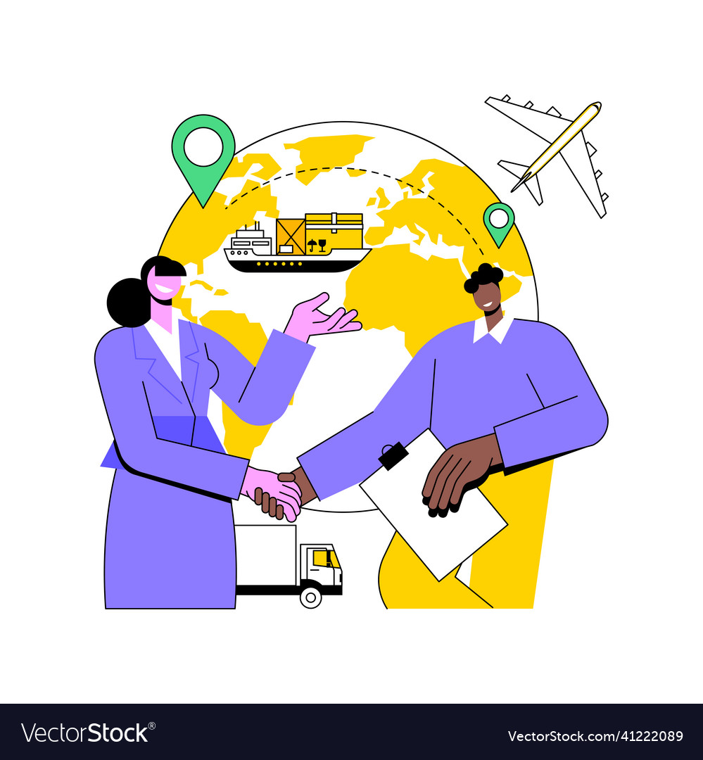 Collaborative logistics abstract concept Vector Image