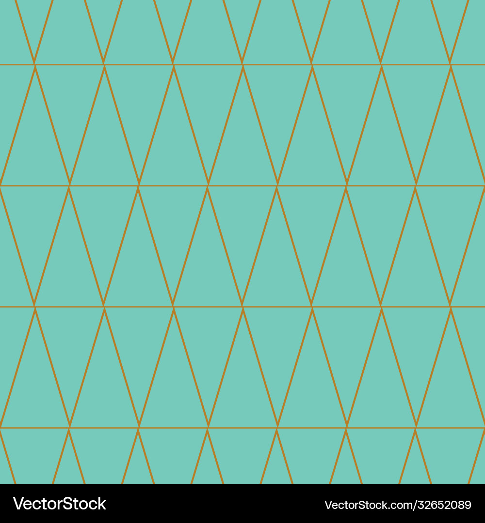 Seamless pattern with gold linear on aqua Vector Image