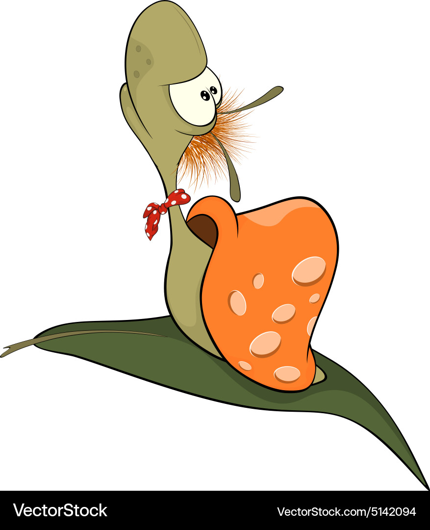 Malicious snail the monster cartoon Royalty Free Vector