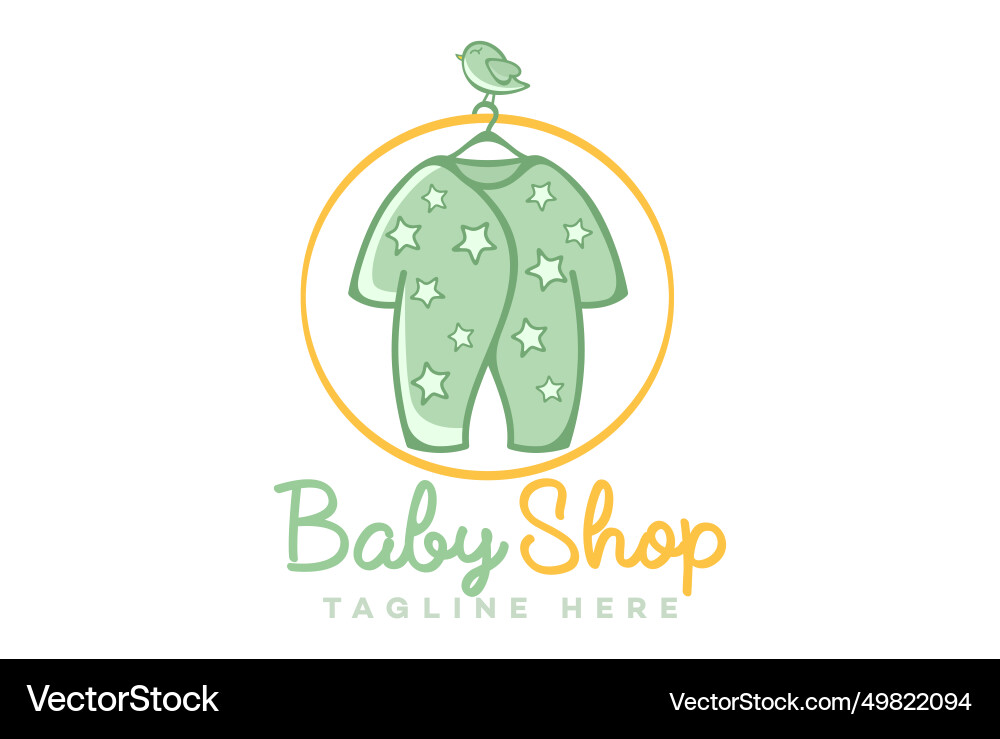 Modern baby shop logo Royalty Free Vector Image