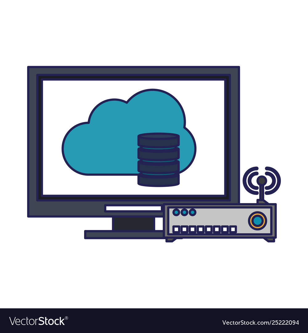 Technology software tools cartoon Royalty Free Vector Image