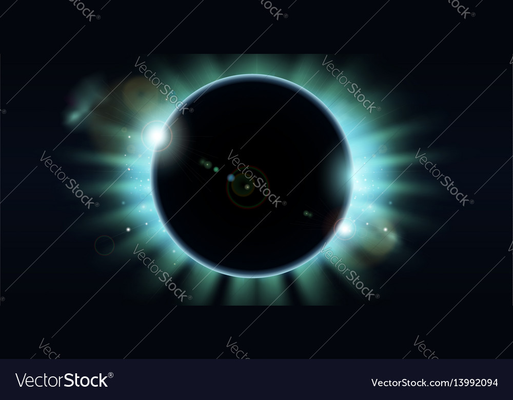 Total eclipse Royalty Free Vector Image - VectorStock