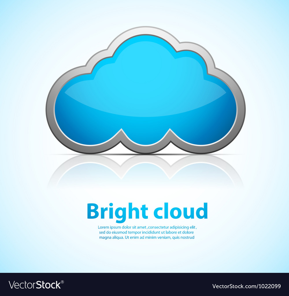 Blue cloud Royalty Free Vector Image - VectorStock
