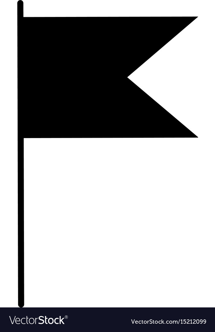 Flag pointer isolated icon Royalty Free Vector Image