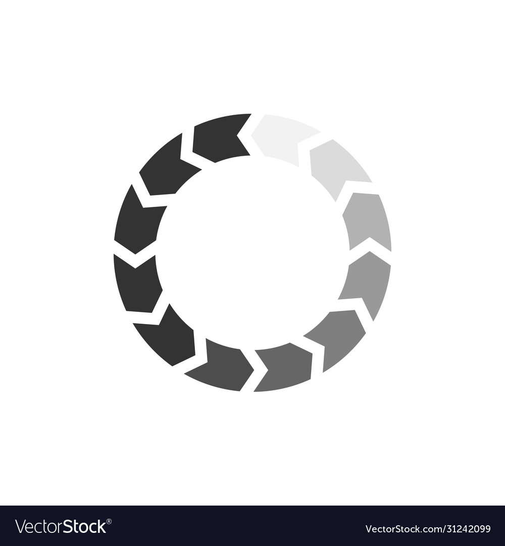 Loading progress or load circle icon Royalty Free Vector
