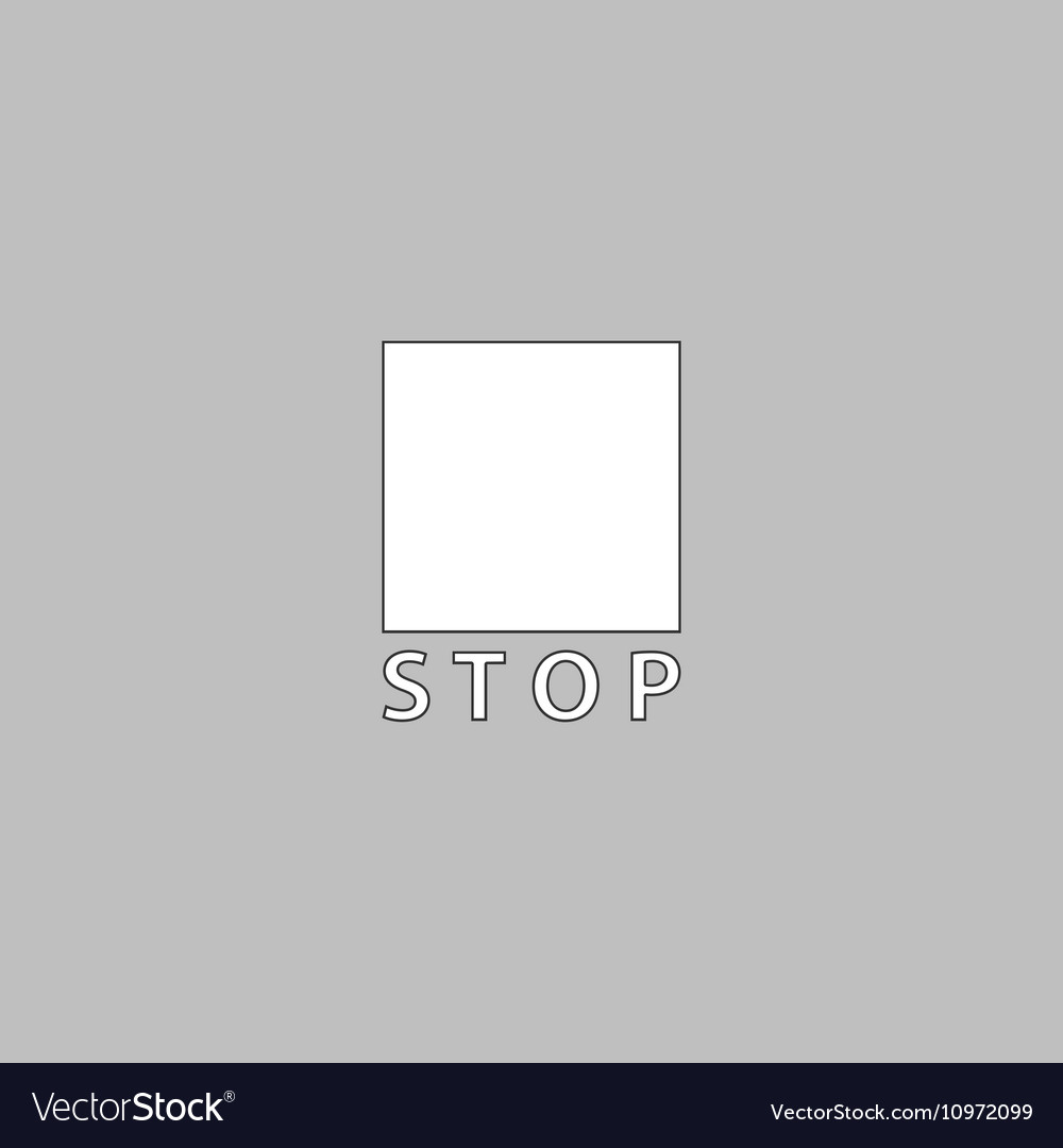 Stop button computer symbol Royalty Free Vector Image