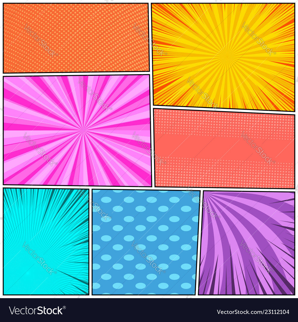 Comic book page composition Royalty Free Vector Image