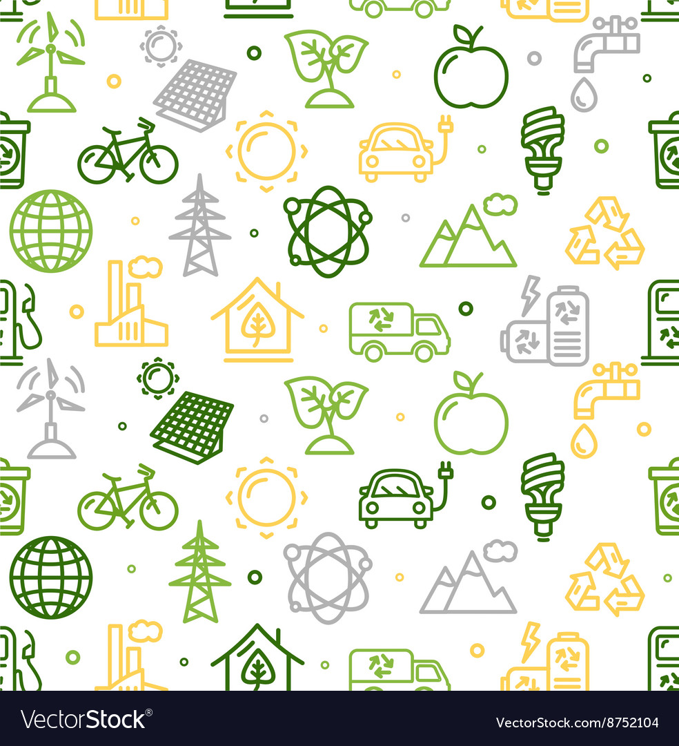 Ecology background pattern Royalty Free Vector Image