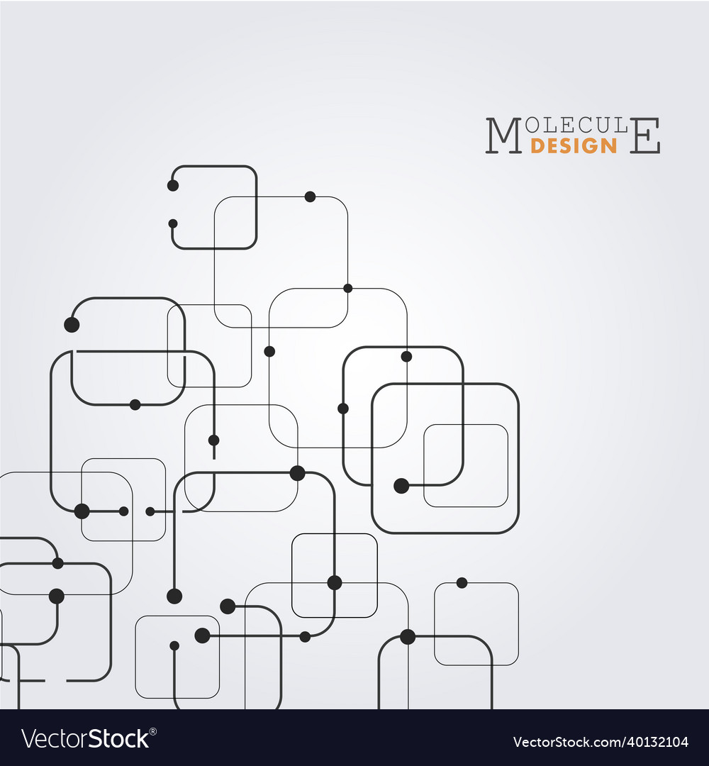 Geometric lines and dots square pattern Royalty Free Vector