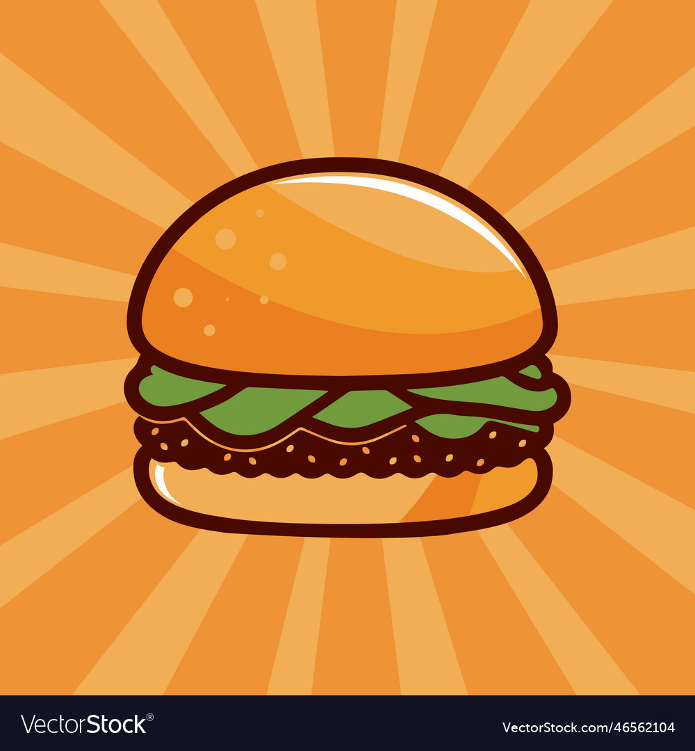 Hamburger Royalty Free Vector Image - VectorStock