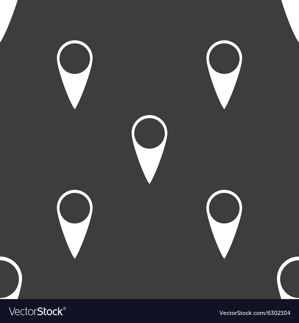 Map pointer icon gps location symbol seamless Vector Image