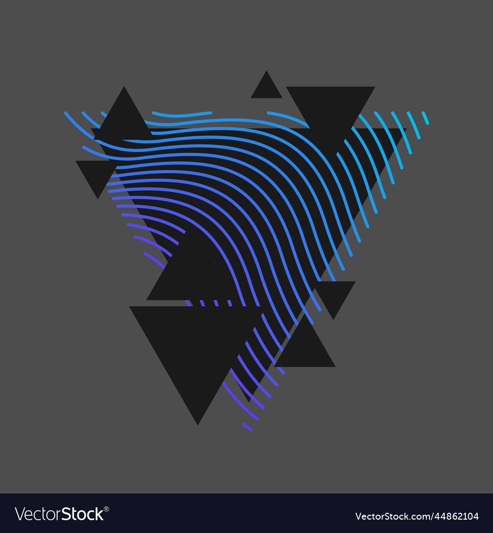 Modern abstract elements with dynamic waves Vector Image