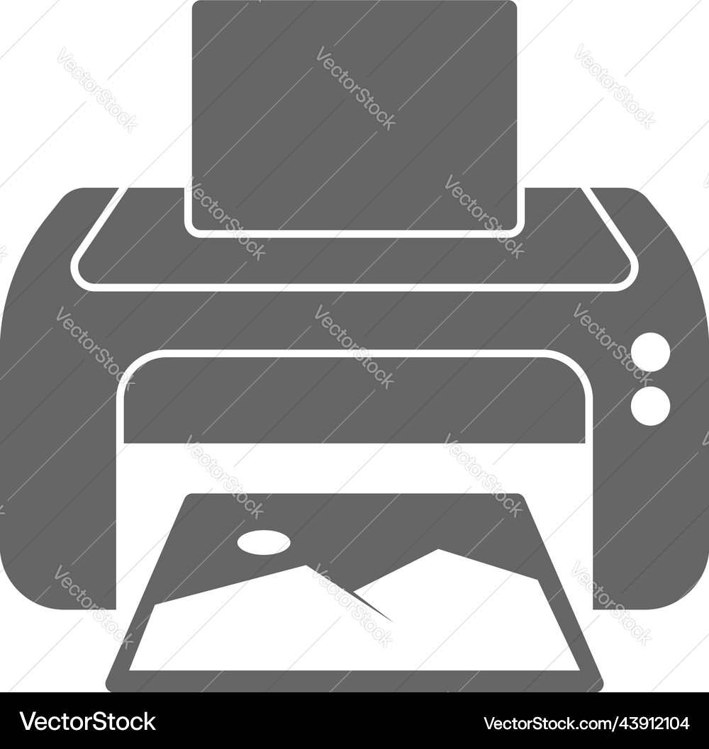 Printer icon design Royalty Free Vector Image - VectorStock