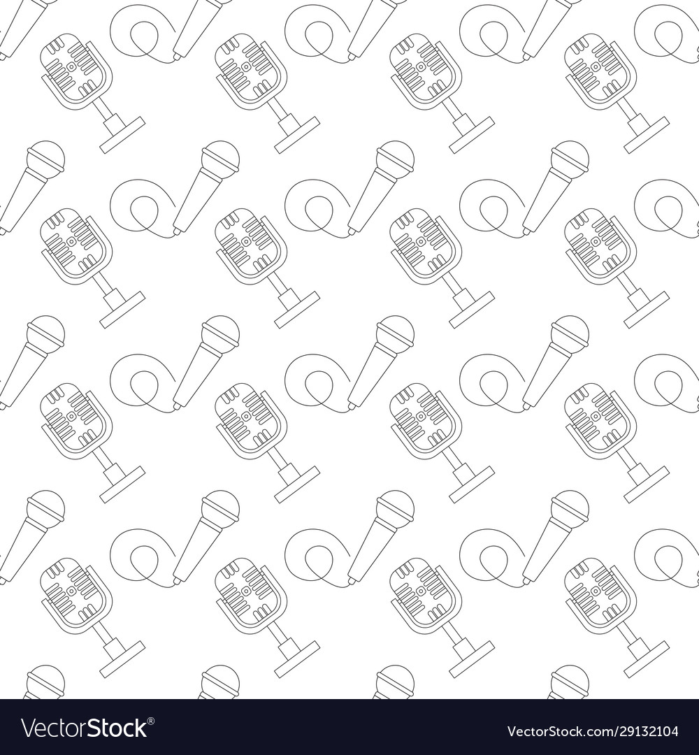 Seamless pattern continuous linear drawing Vector Image