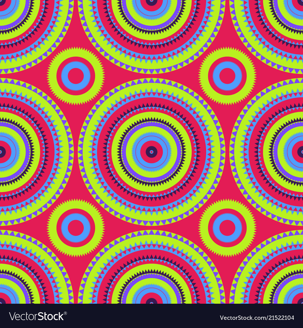 Vibrant circular large scale seamless pattern Vector Image
