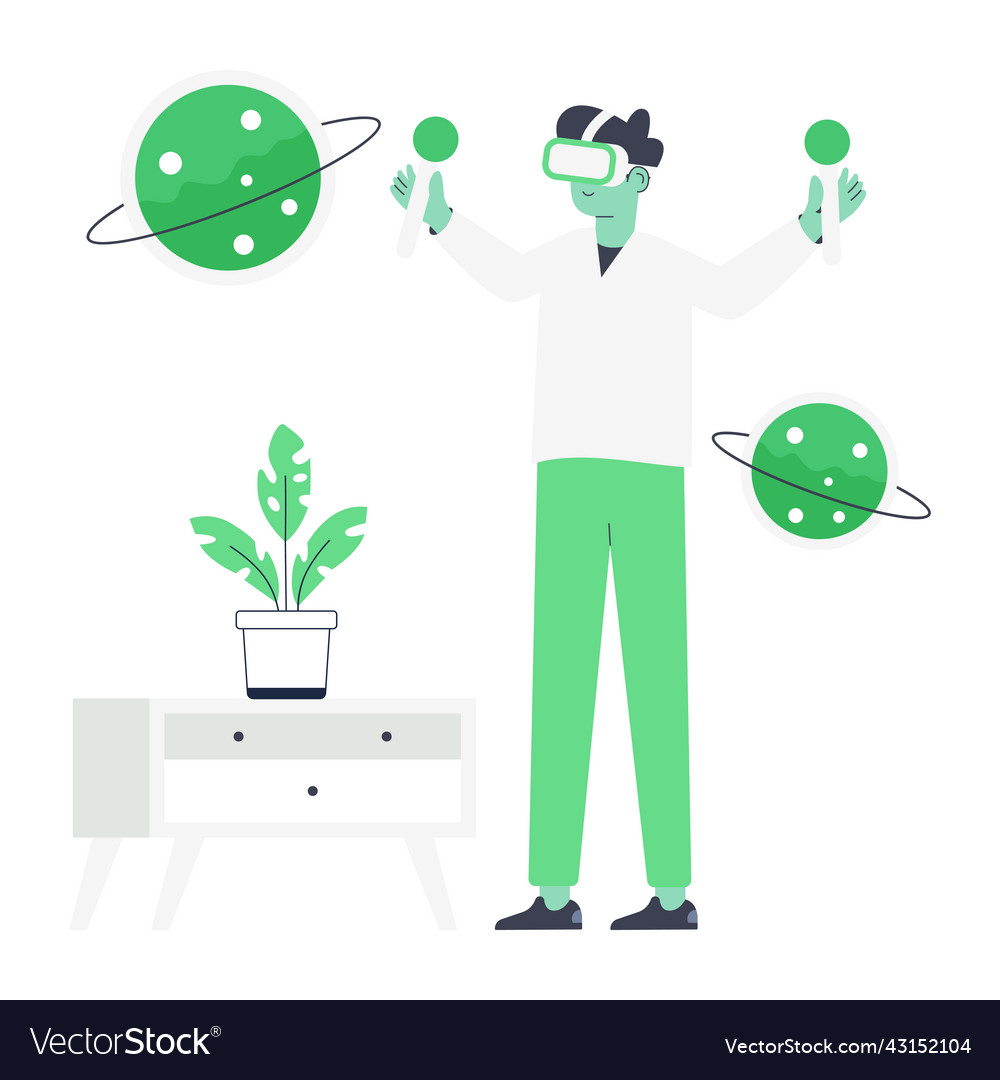Vr space Royalty Free Vector Image - VectorStock