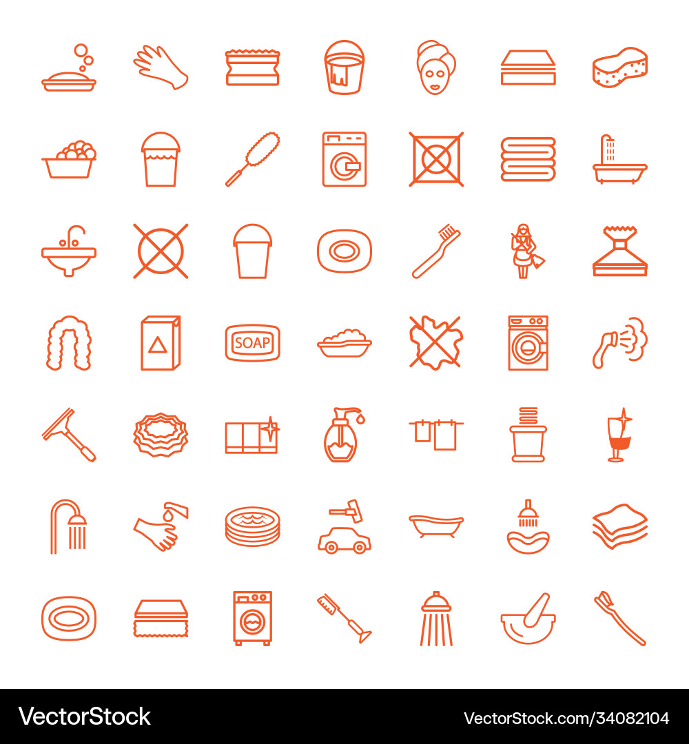 Wash icons Royalty Free Vector Image - VectorStock