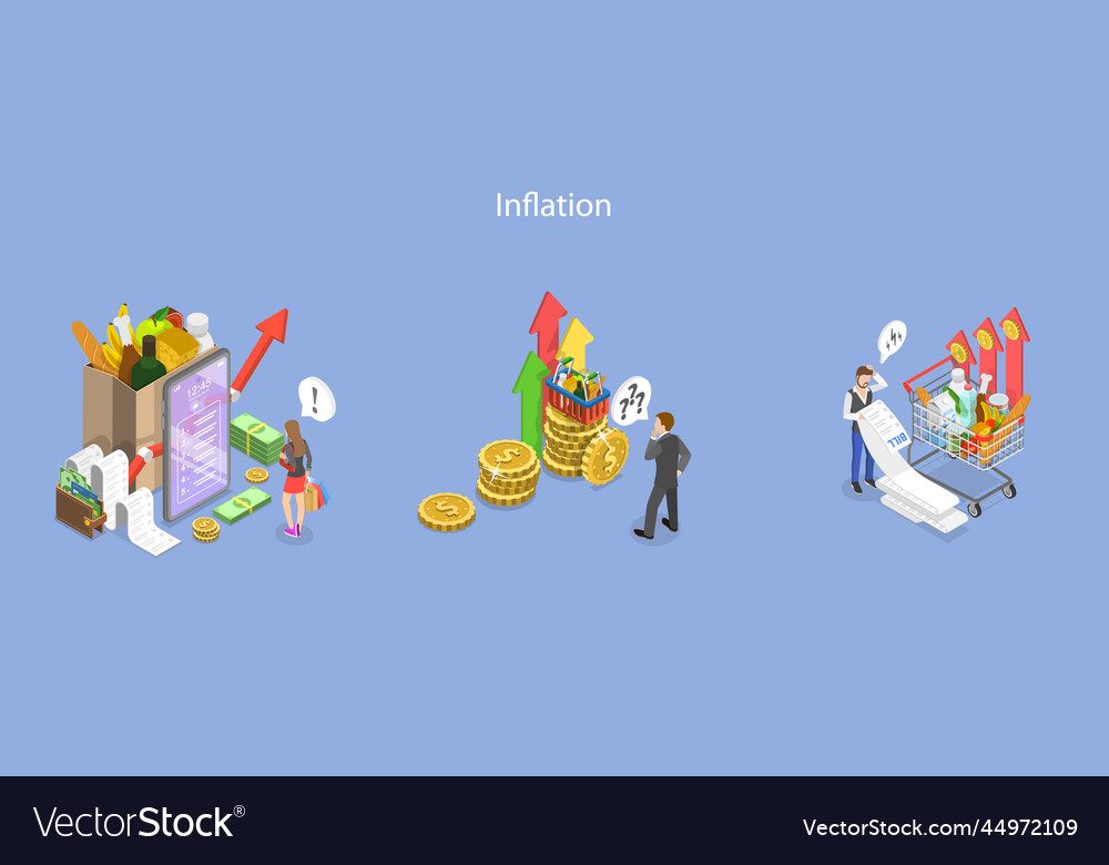 3d isometric flat conceptual Royalty Free Vector Image