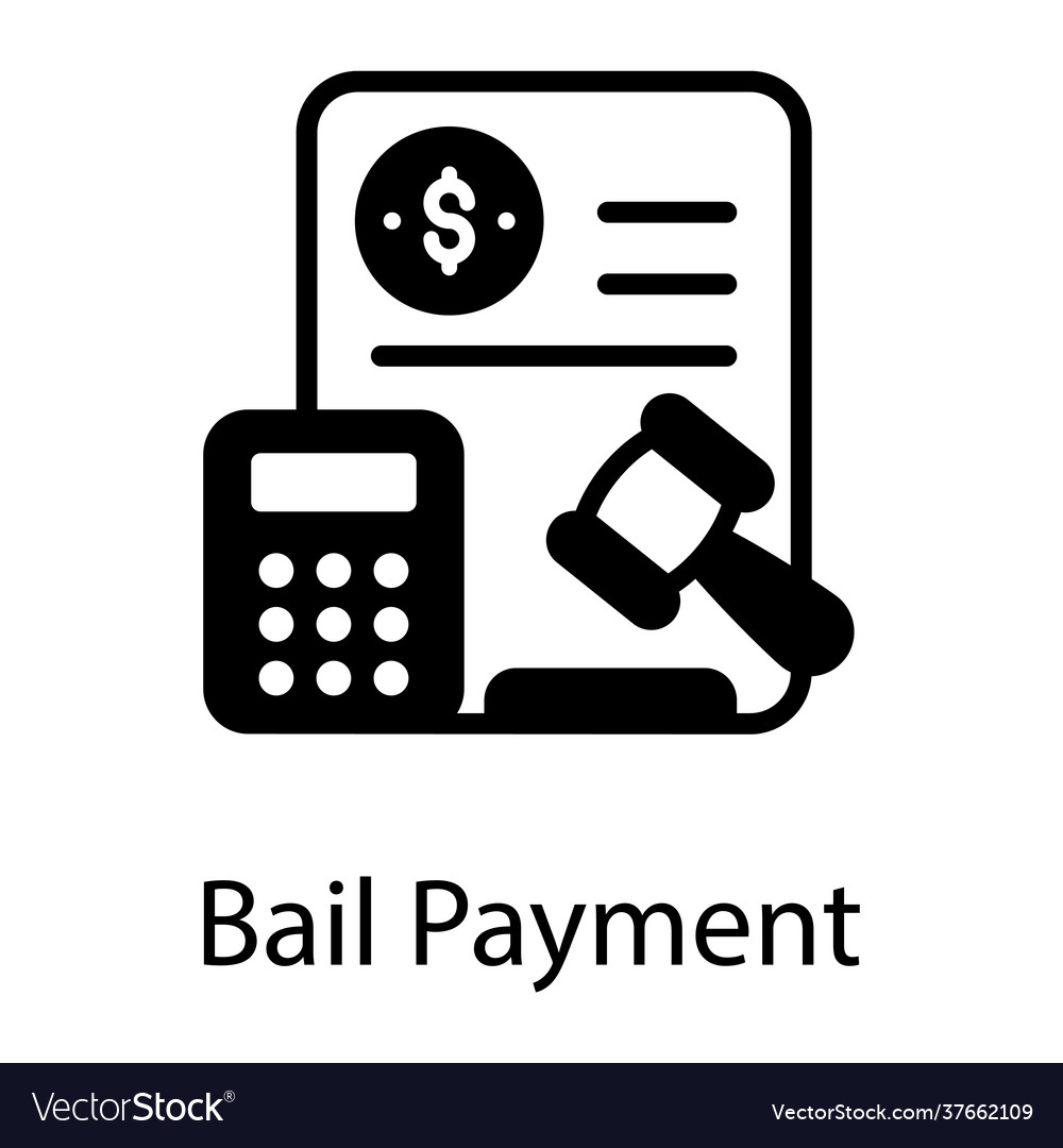 Bail payment Royalty Free Vector Image - VectorStock