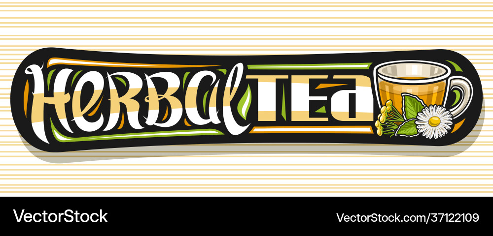 Banner for herbal tea Royalty Free Vector Image