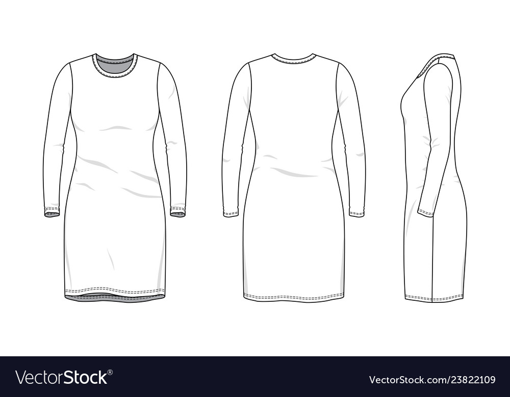 Blank Clothing Templates Royalty Free Vector Image