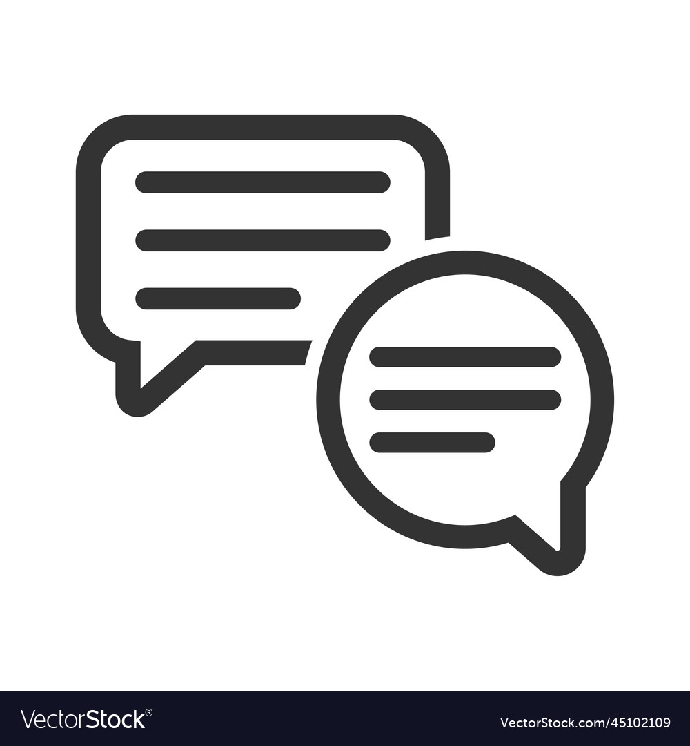 Chat message icon Royalty Free Vector Image - VectorStock