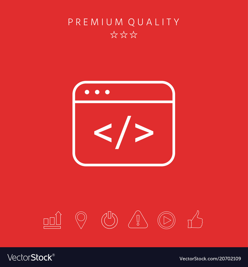 Code editor icon Royalty Free Vector Image - VectorStock